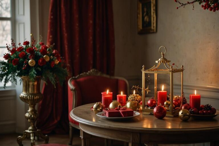 Weihnachtsdeko in Rot und Gold: klassische Farbkombination für ...